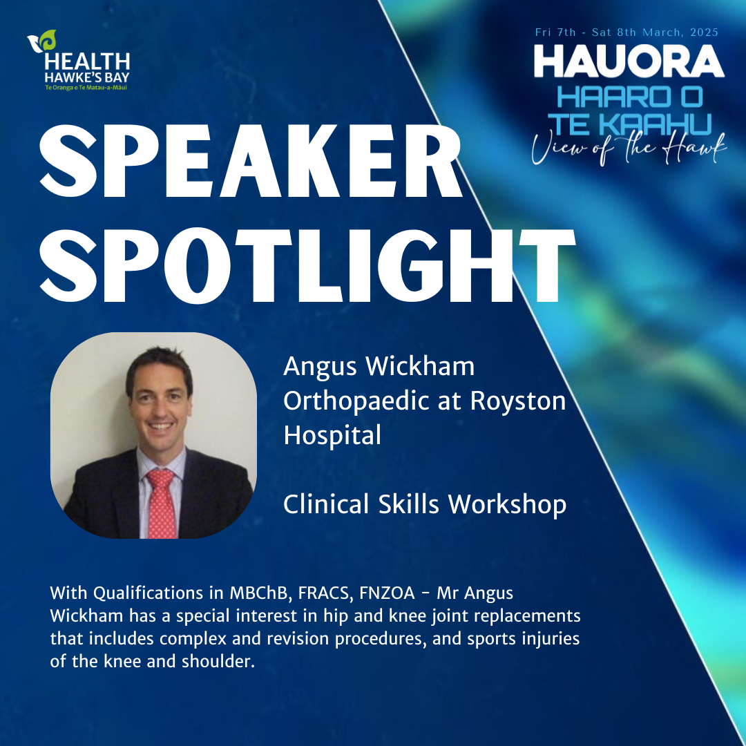 Symposium Workshop Speaker Angus Wickham - info@healthhb.co.nz