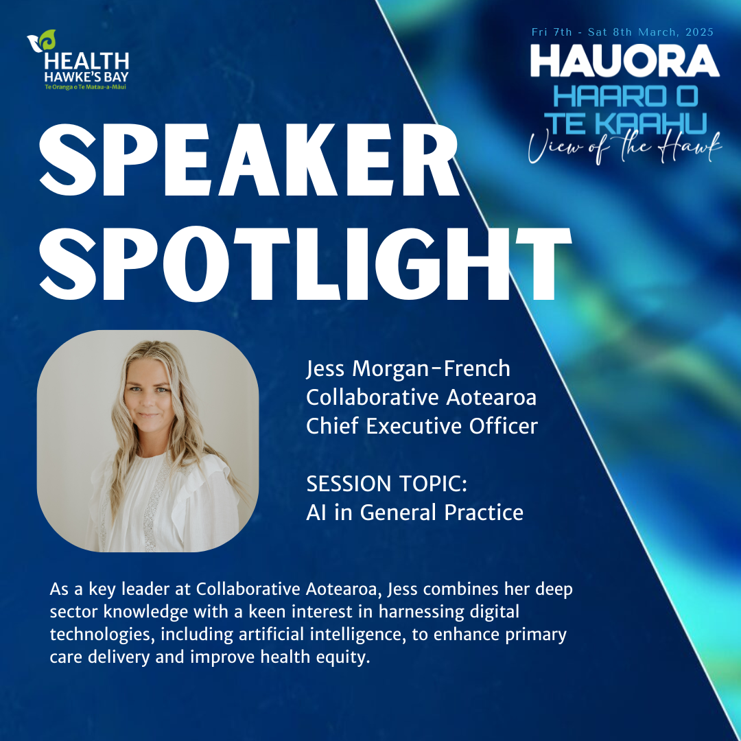Symposium Speaker Jess Morgan-French - Health Hawke's Bay